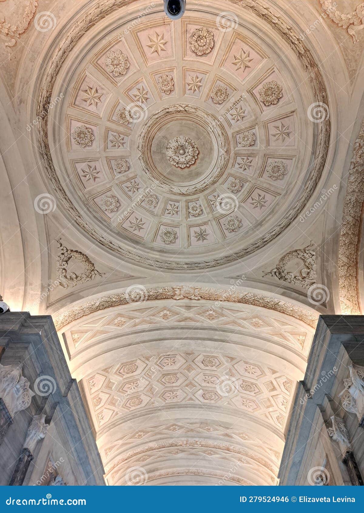 Dome in Vatican, St Peter S Cathedral, Rome, with Rich Details Stock ...