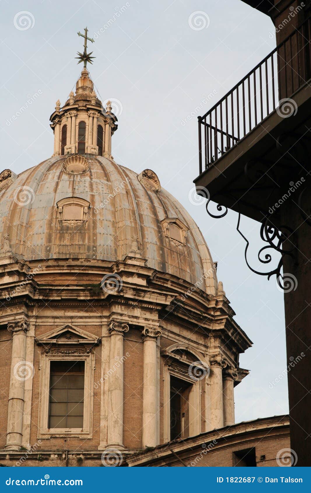 Domed church in rome stock image. Image of urban, church - 1822687