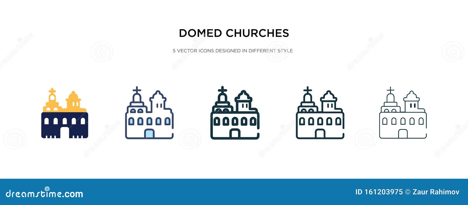 Domed Churches Icon On White Background. Simple Element Illustration ...