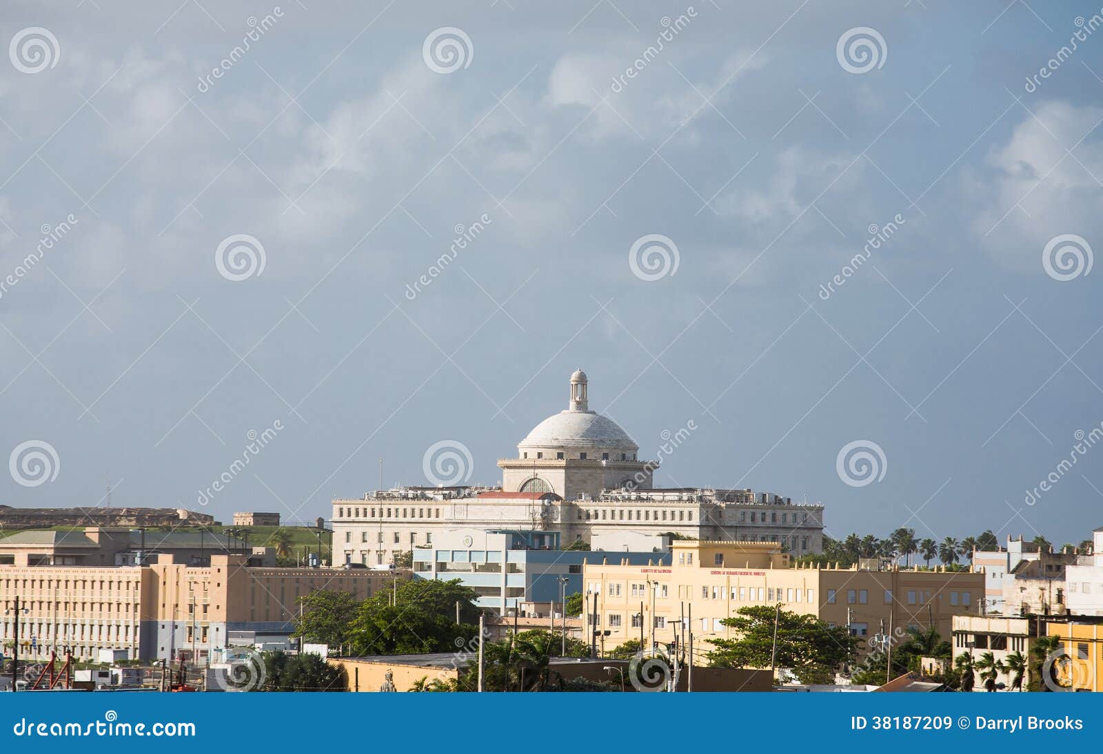 Domed Government Building in San Juan Stock Image - Image of coastal ...