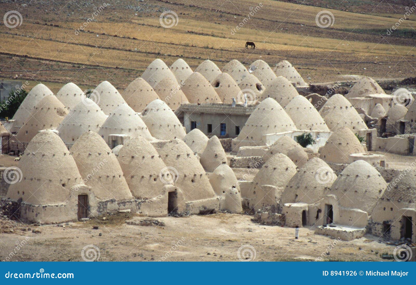 Domed huts in Syria stock photo. Image of nomads, middle - 8941926
