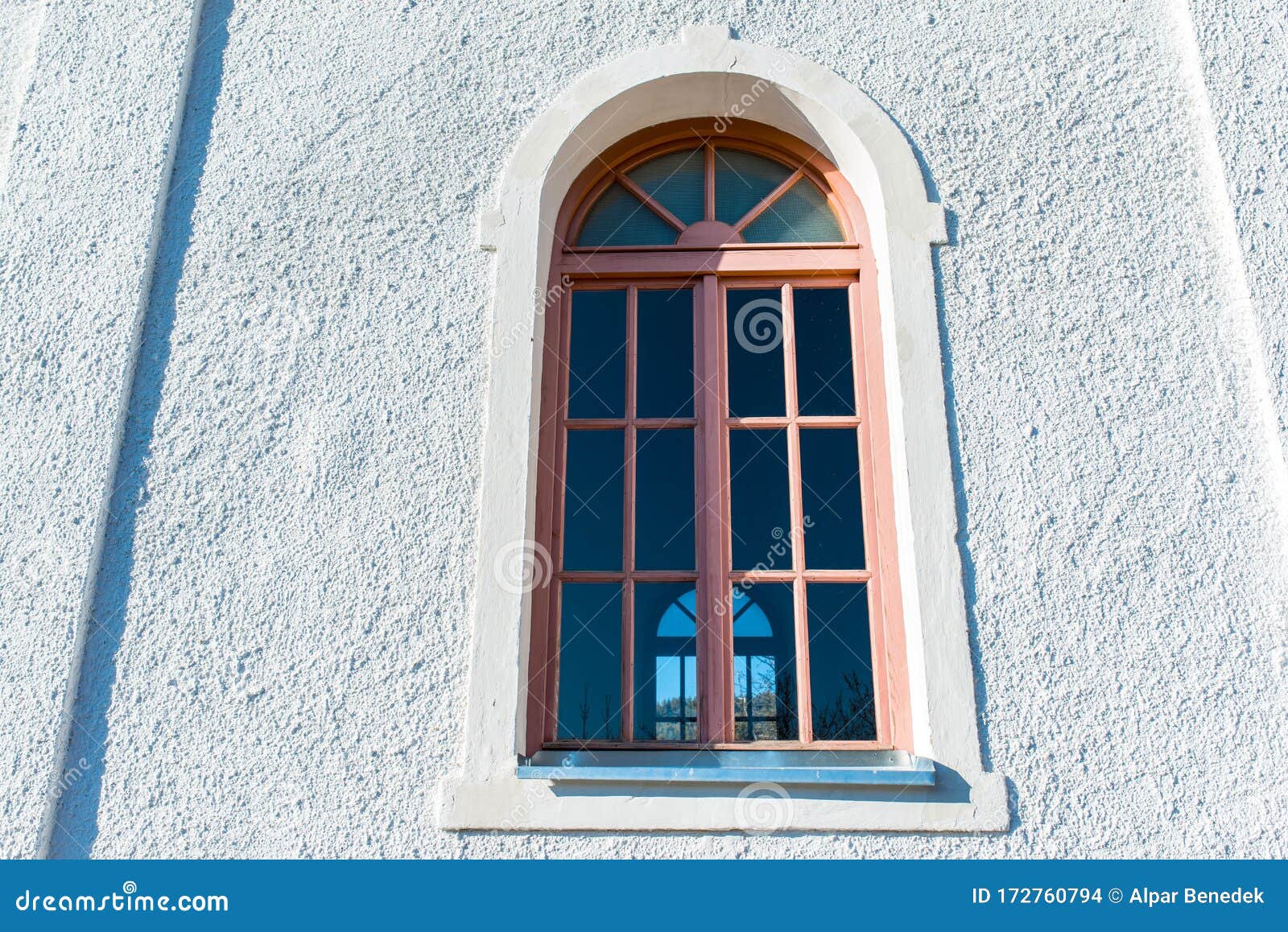 Domed Window on Old Catholic Chapel Stock Photo - Image of country ...