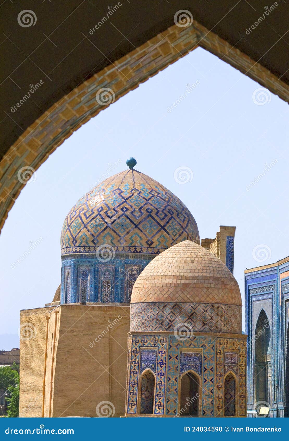 Domes of Ancient Moslem Mausoleum Stock Photo - Image of decoration ...