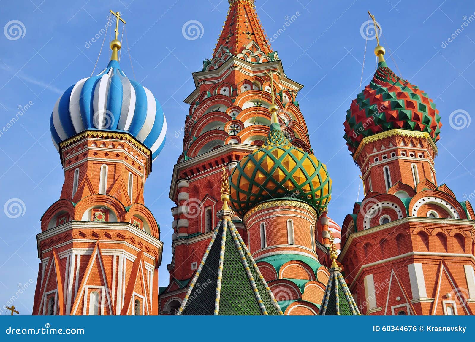 Domes of moscow churches stock photo. Image of symbol - 60344676