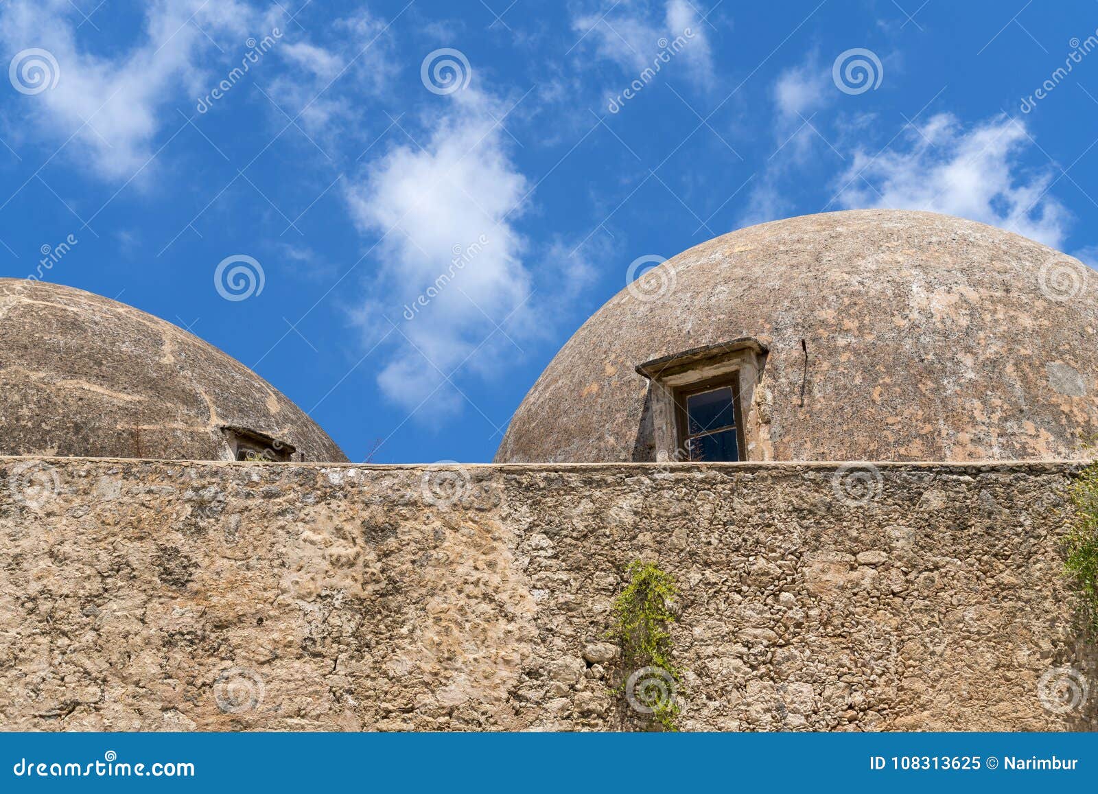 Domes of an Old Greek Castle Stock Image - Image of historic, bunker ...