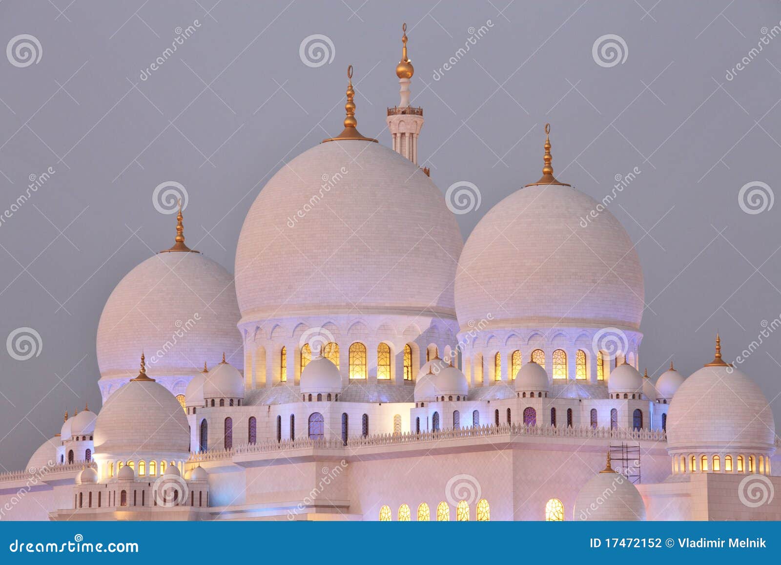 Domes of Sheikh Zayed Mosque Stock Photo - Image of mosque ...