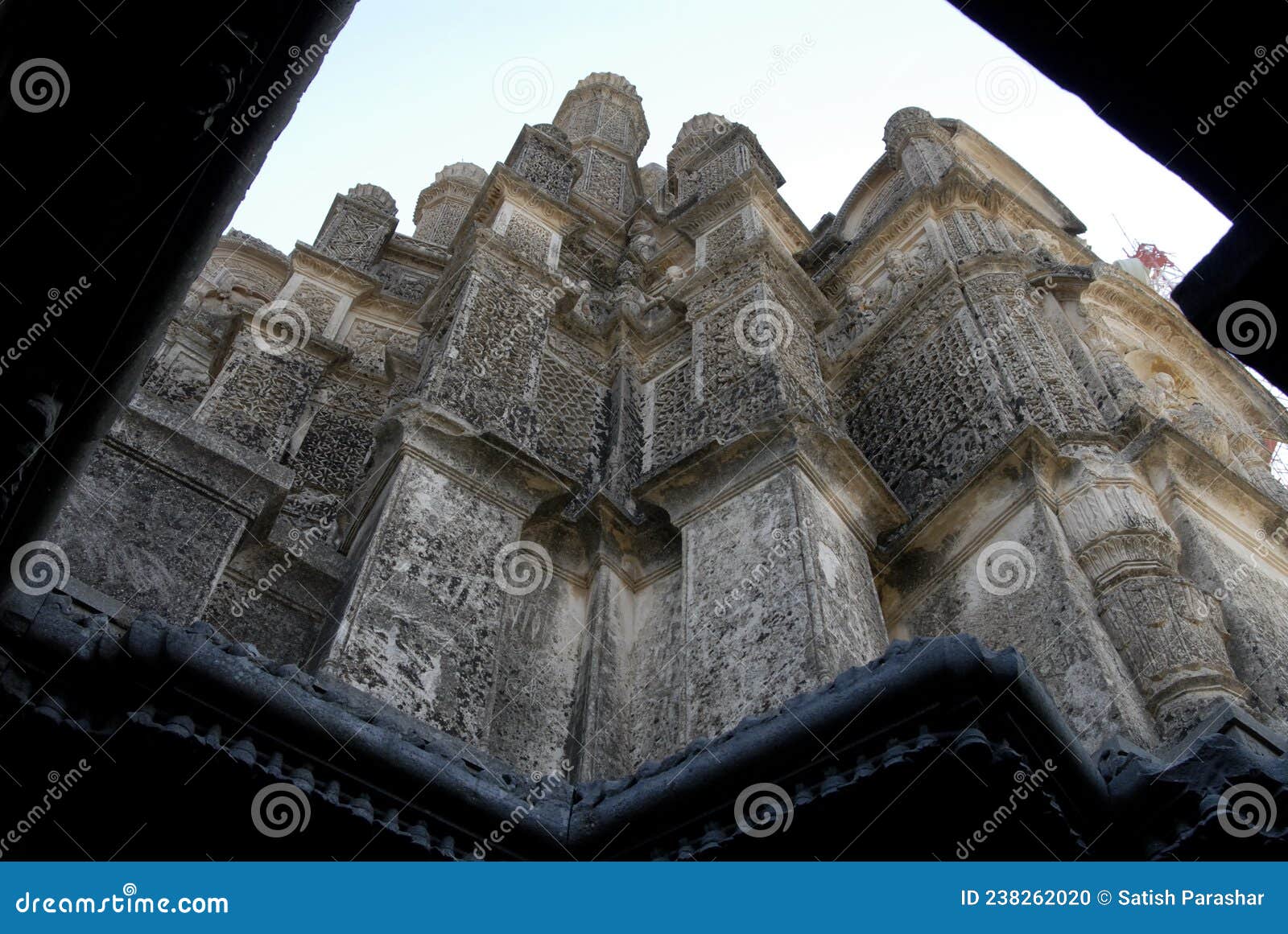 DomeShikhara of the Temple is Made in Bricks and Clay Stuccoat ...