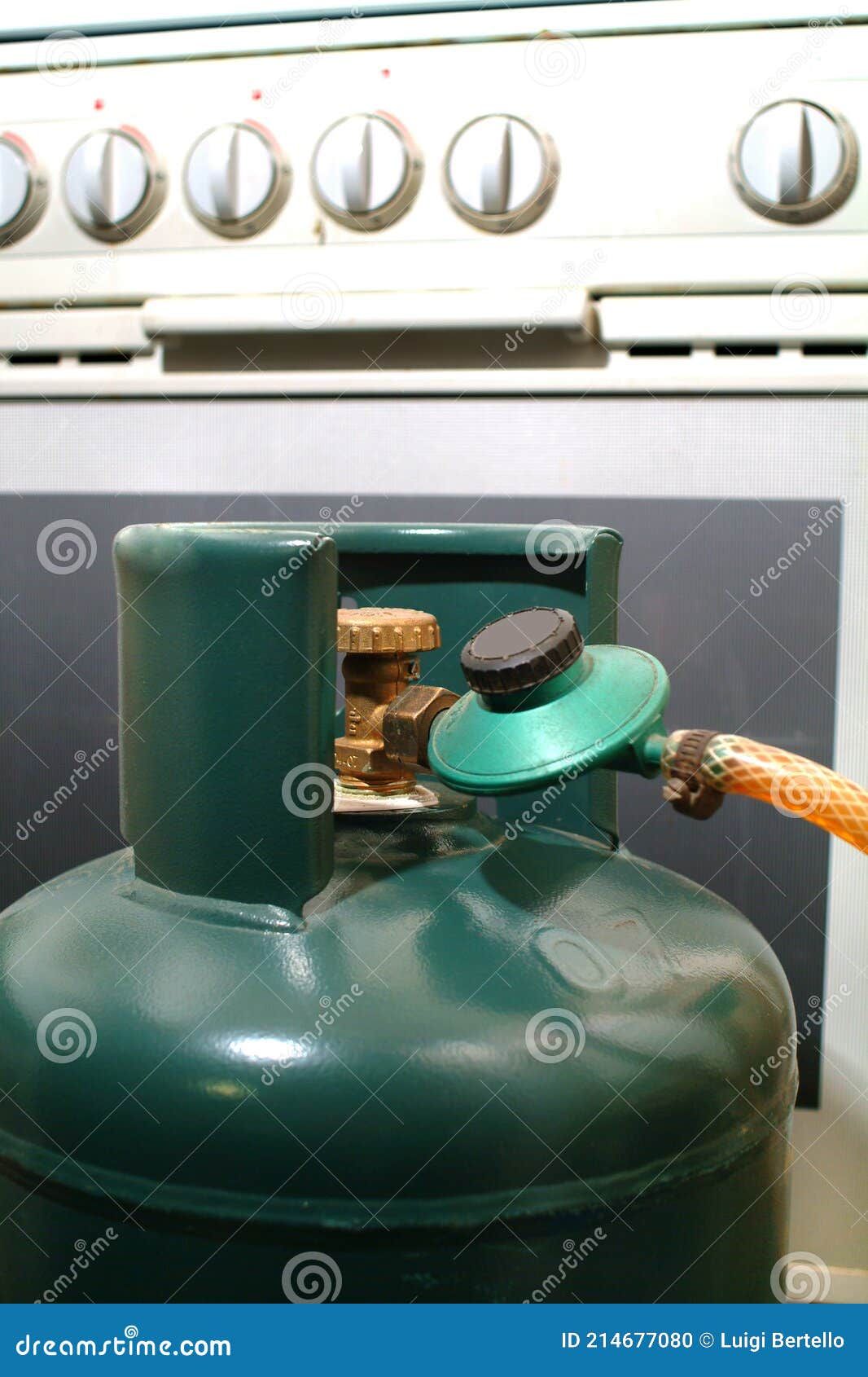 Domestic Accident Gas Cylinder in a House Kitchen Stock Photo - Image ...