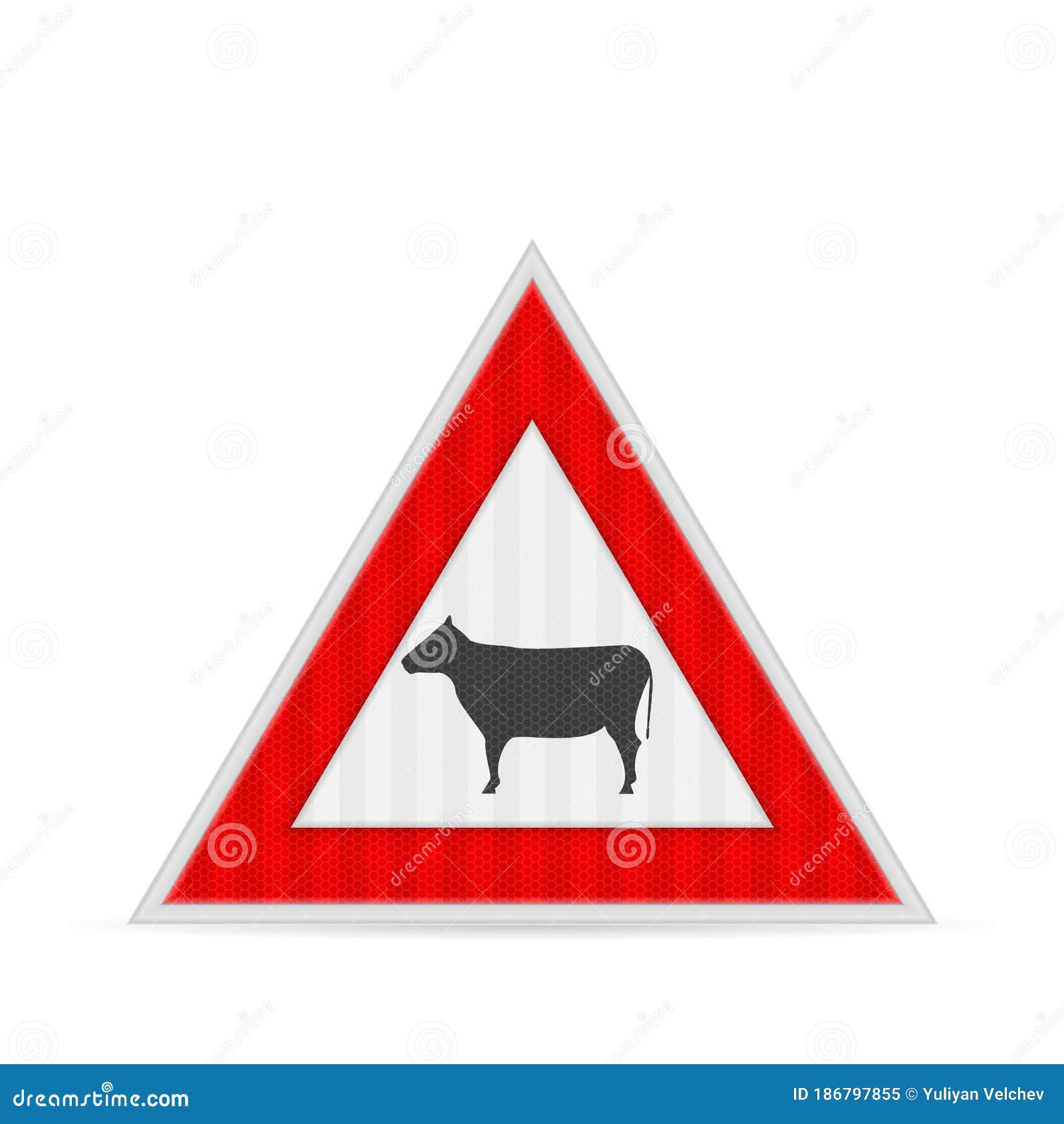 Domestic animals road sign stock vector. Illustration of transportation ...