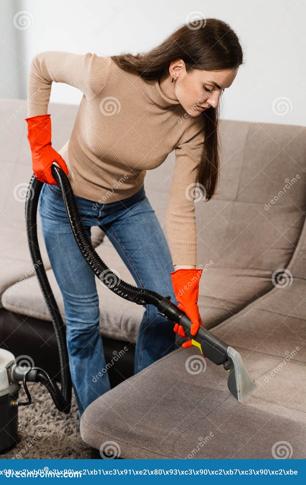 Domestic Cleaning Service Cleaner is Removing Dirt and Dust from Couch ... Domestic Cleaning Service Cleaner is Removing Dirt and Dust from Couch ...