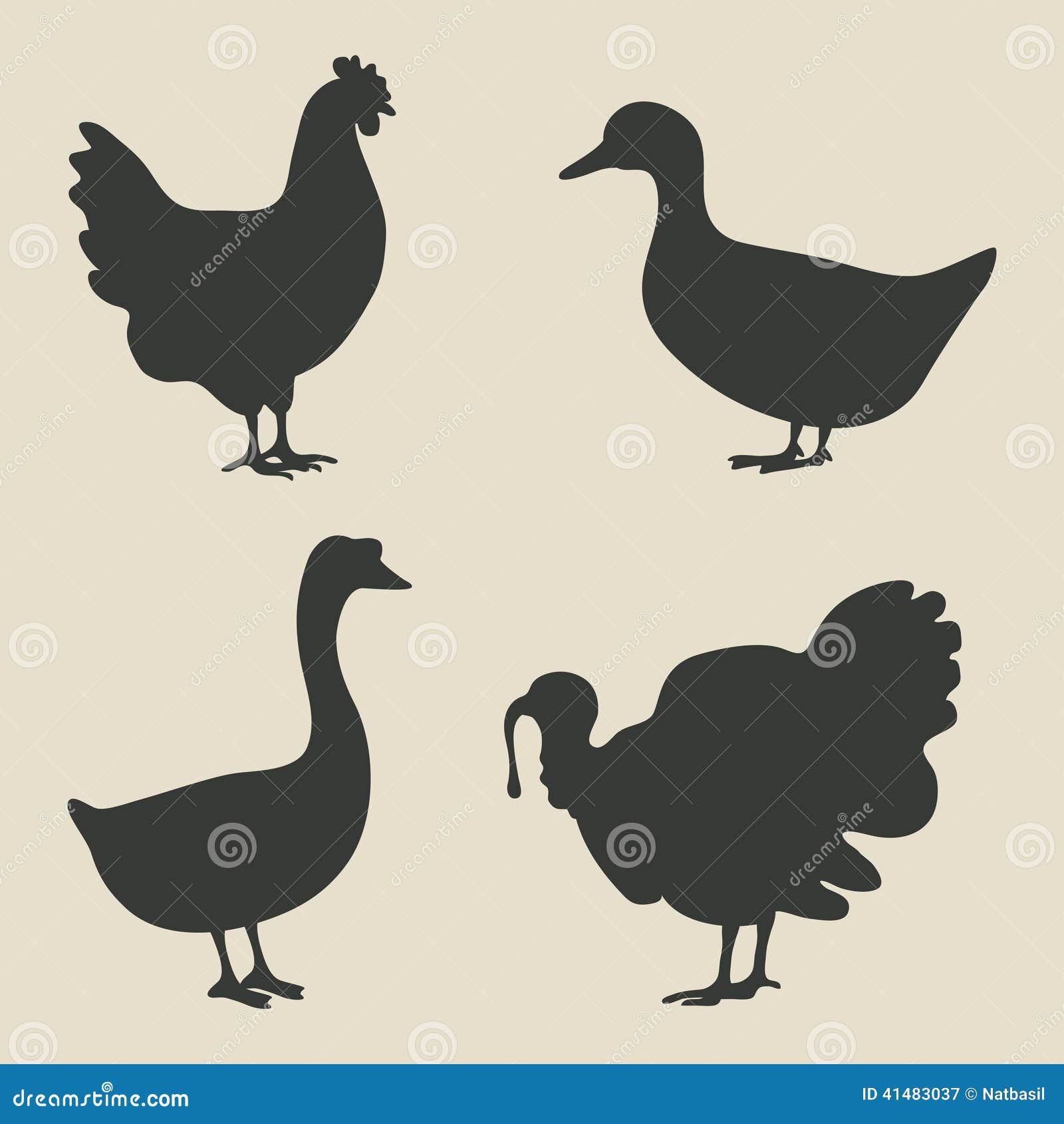 Domestic fowl icon stock vector. Illustration of turkey - 41483037