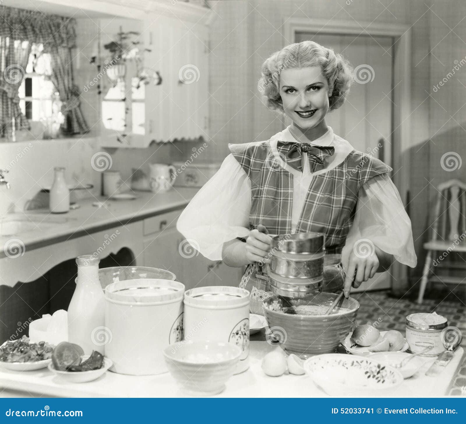 Domestic Goddess Baking in the Kitchen Stock Image - Image of caucasian ...