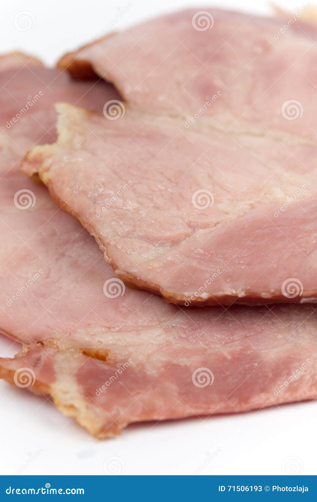 Domestic Homemade Cooked Smoked Fried Ham Stock Image - Image of ...