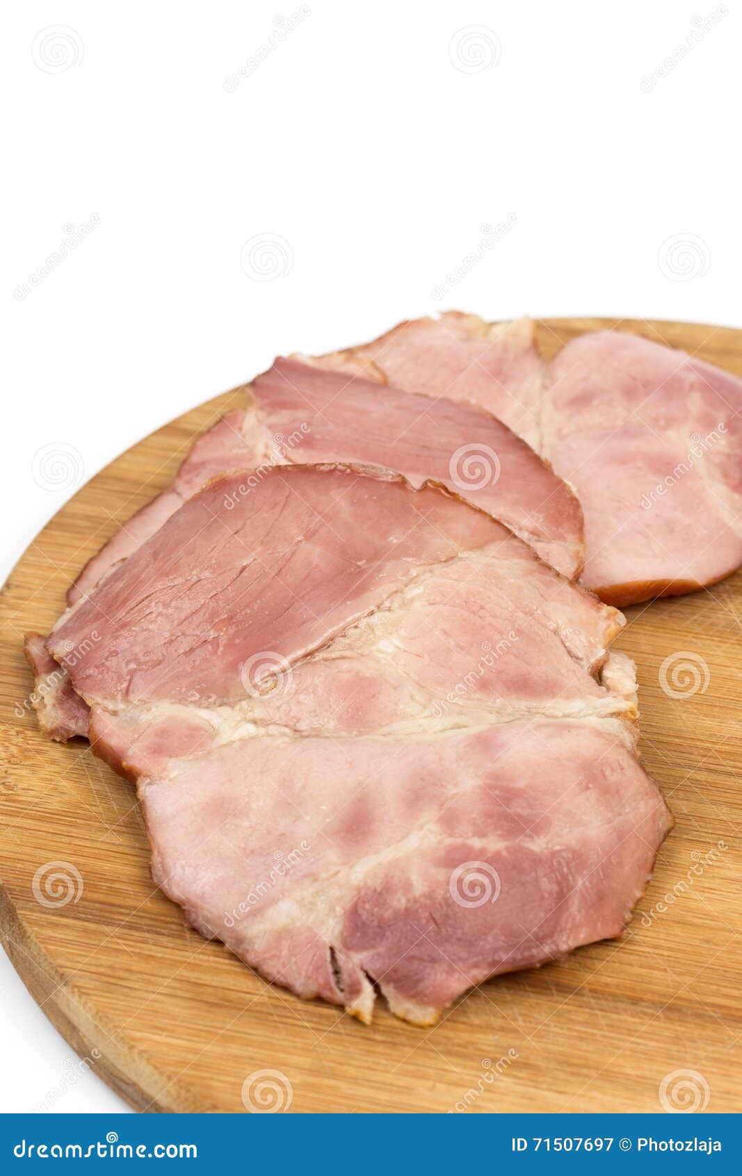 Domestic Homemade Cooked Smoked Fried Ham Stock Image - Image of food ...