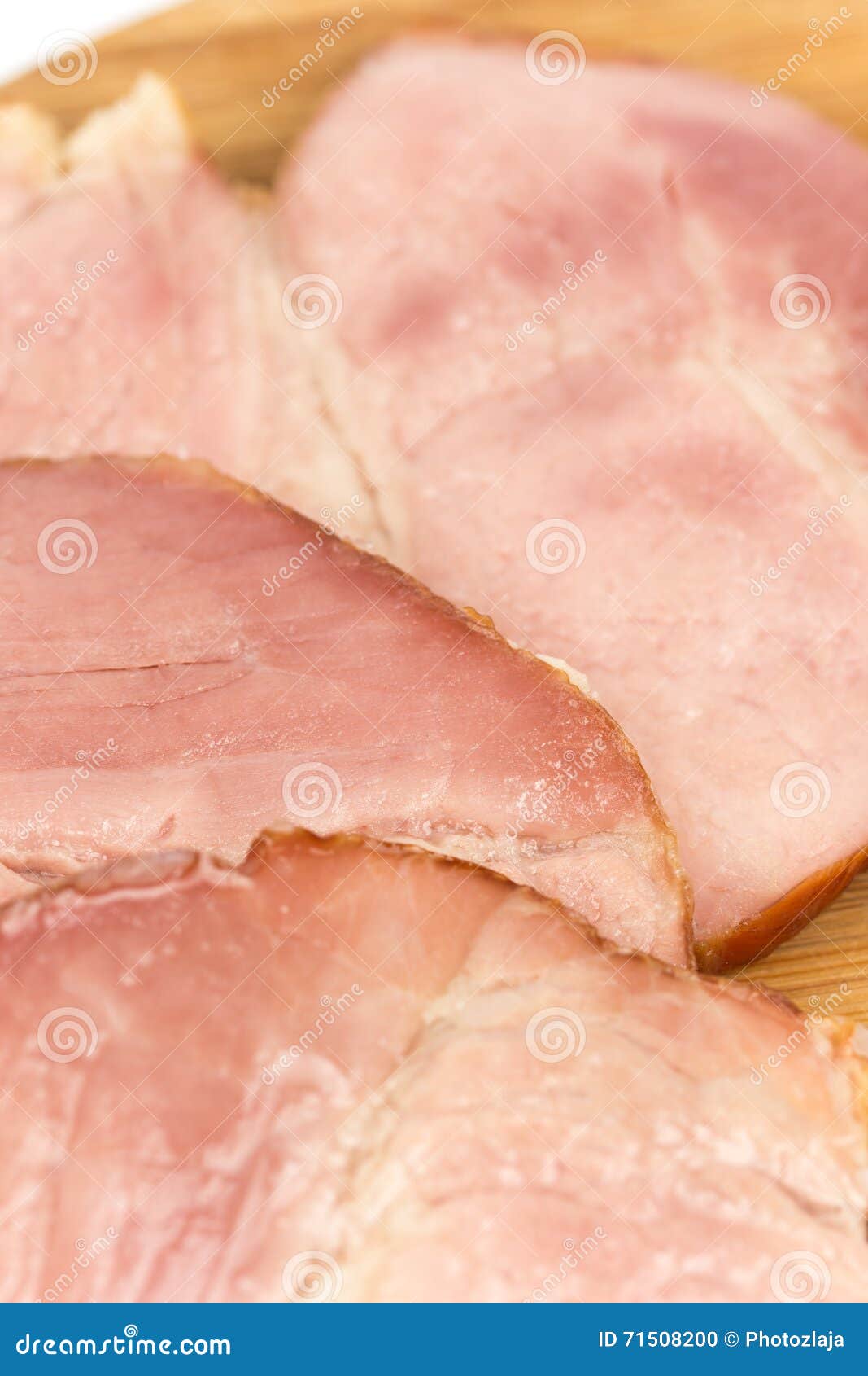 Domestic Homemade Cooked Smoked Fried Ham Stock Photo - Image of ...
