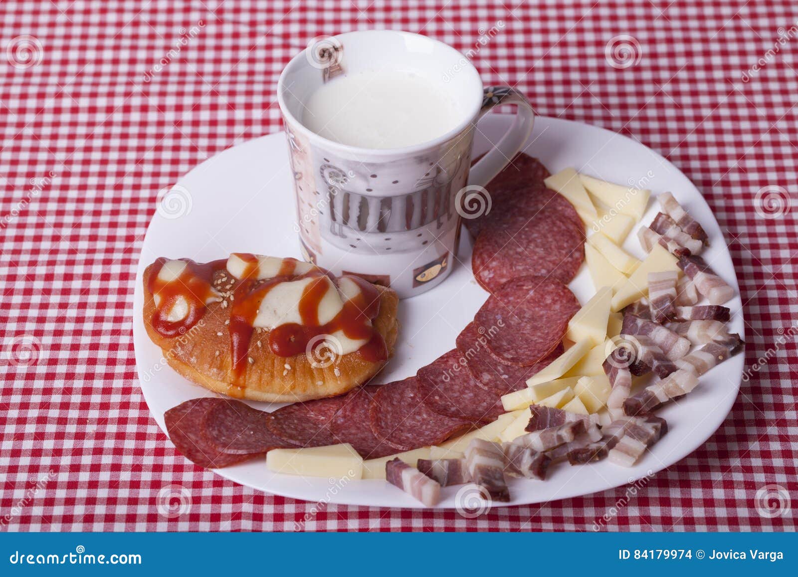 Domestic Pancerote Savory Breakfast Stock Photo - Image of close ...