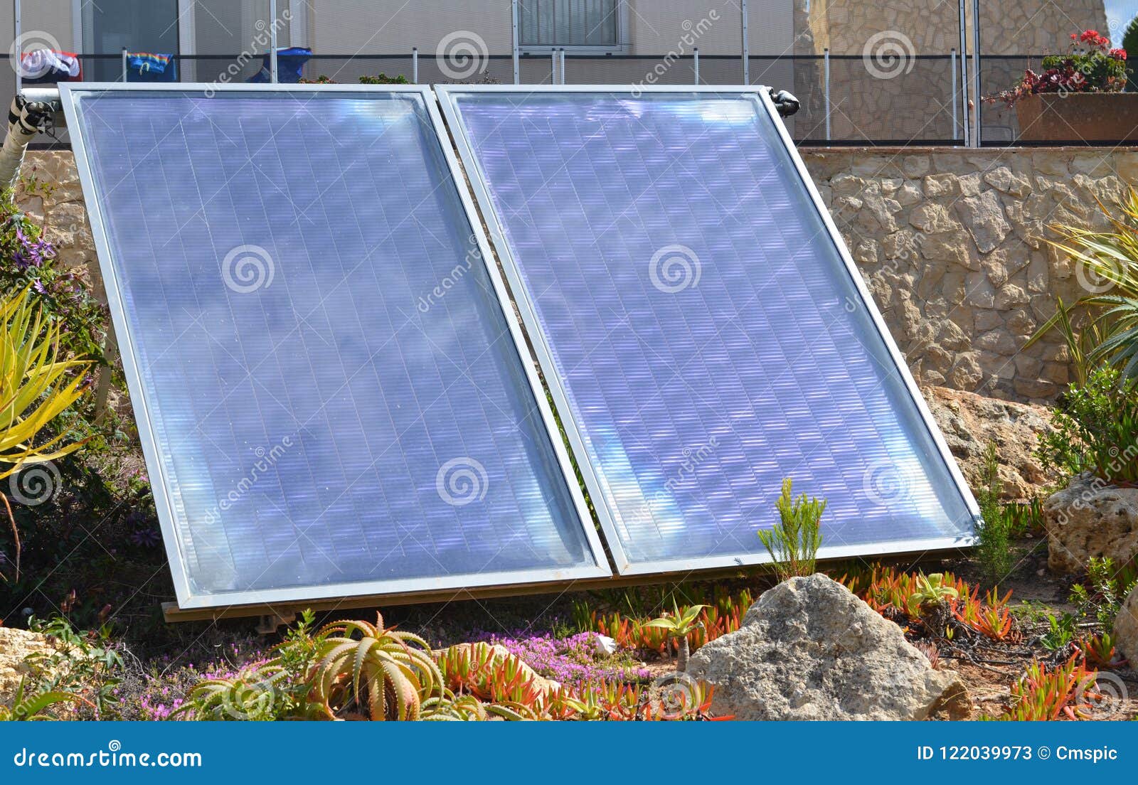 Domestic solar panels stock image. Image of domestic - 122039973