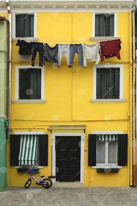 Domestic view stock image. Image of drying, front, cheery - 1892579
