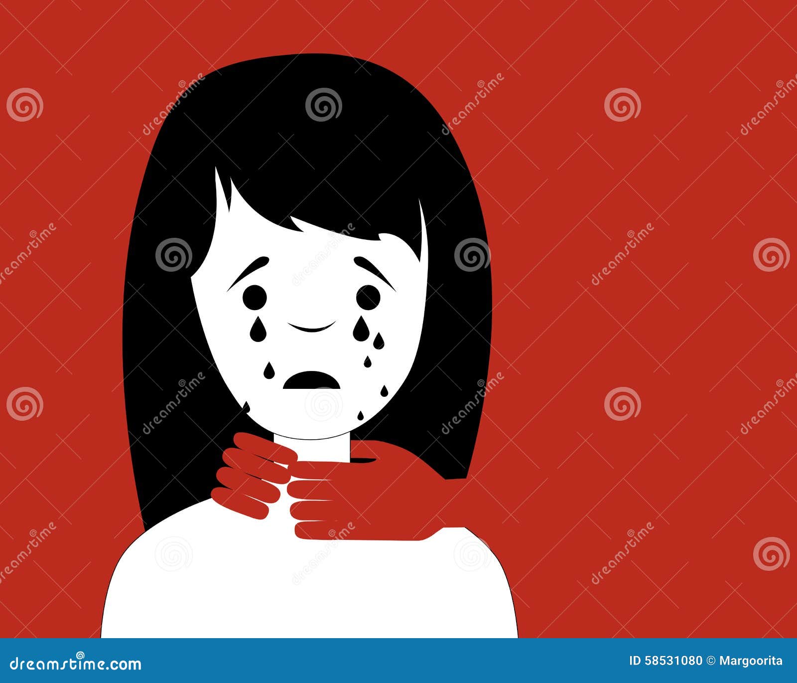 Domestic violence stock vector. Illustration of violence - 58531080