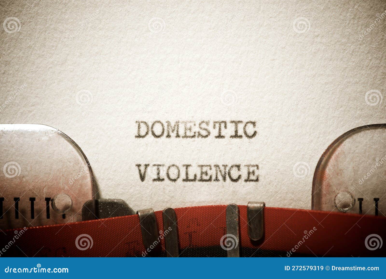 Domestic violence text stock image. Image of typescript - 272579319