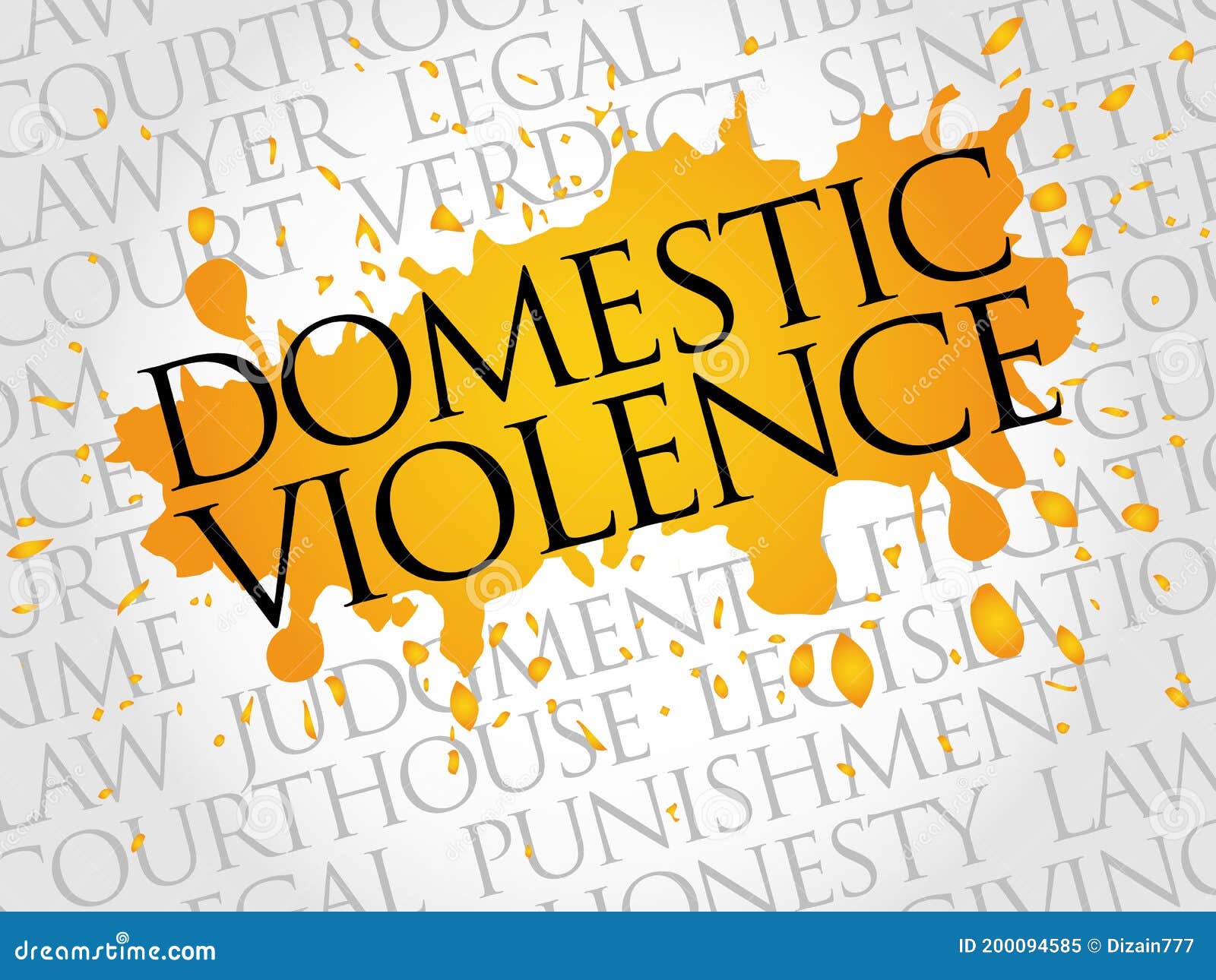 Domestic Violence Word Cloud Stock Illustration - Illustration of harm ...