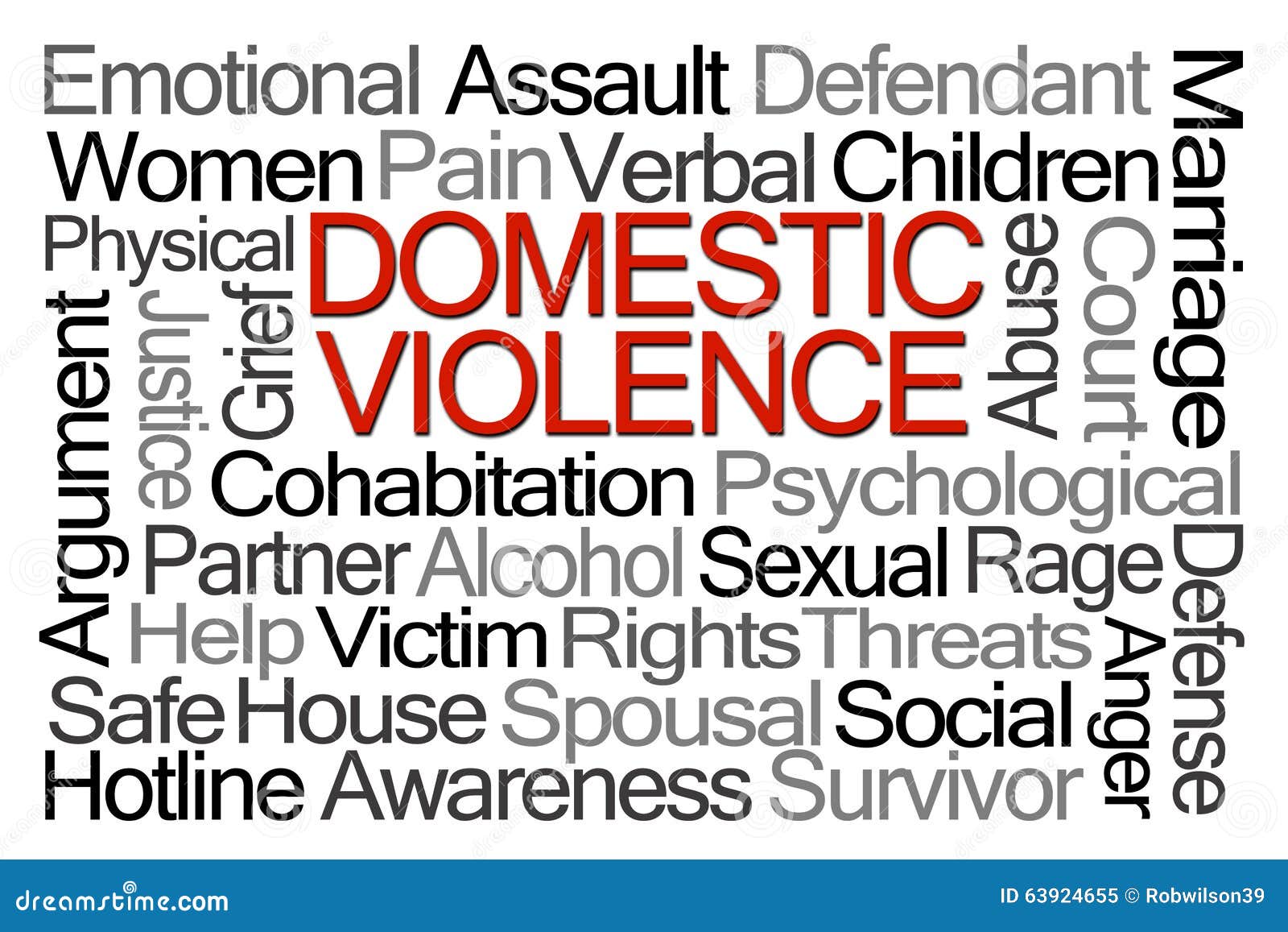Domestic Violence Word Cloud Stock Illustration - Illustration of ...