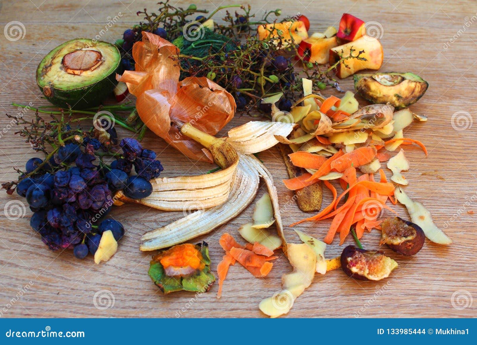 Domestic Waste for Compost from Fruits and Vegetables Stock Photo ...