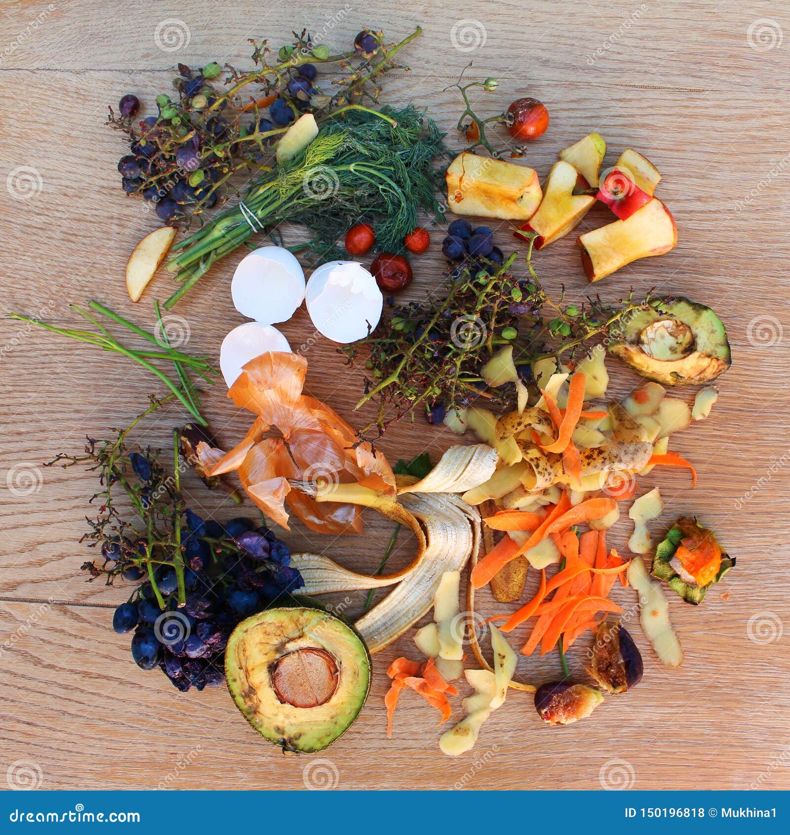 Domestic Waste for Compost from Fruits and Vegetables Stock Photo ...