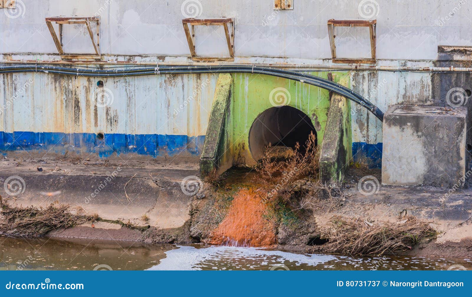 Wastewater Pipe. Water Pollution Discharge Royalty-Free Stock ...