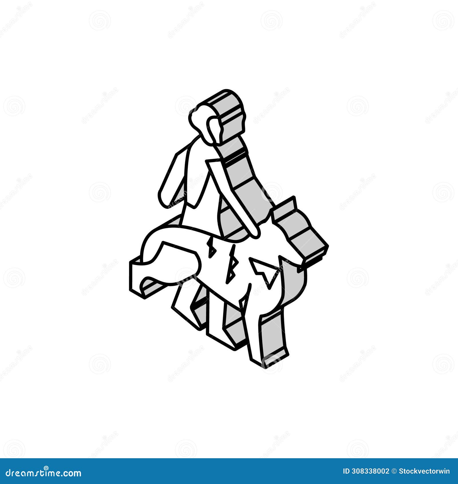 Domestication Animals Human Evolution Isometric Icon Vector ...