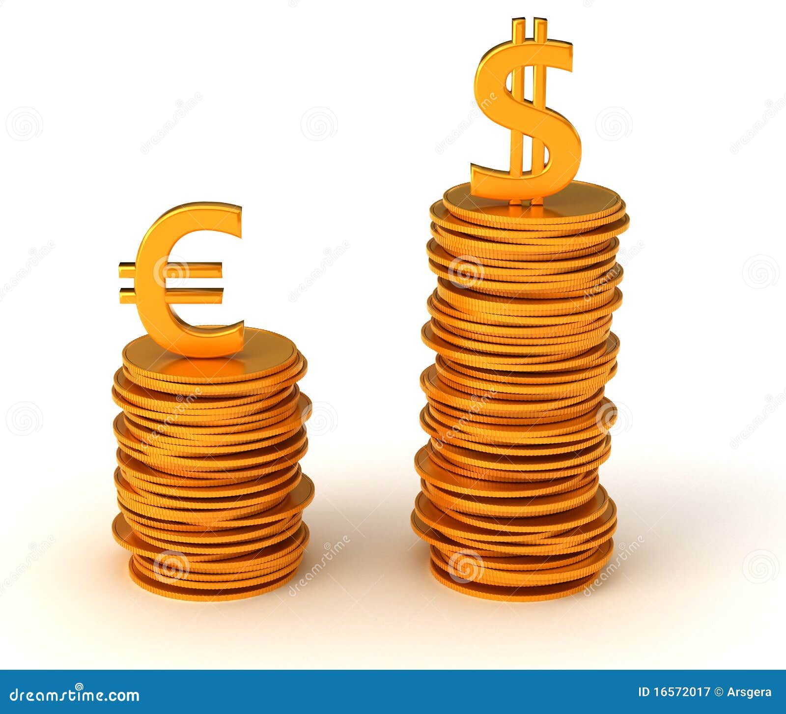 Dominance of USA Dollar Over Euro Stock Illustration - Illustration of ...