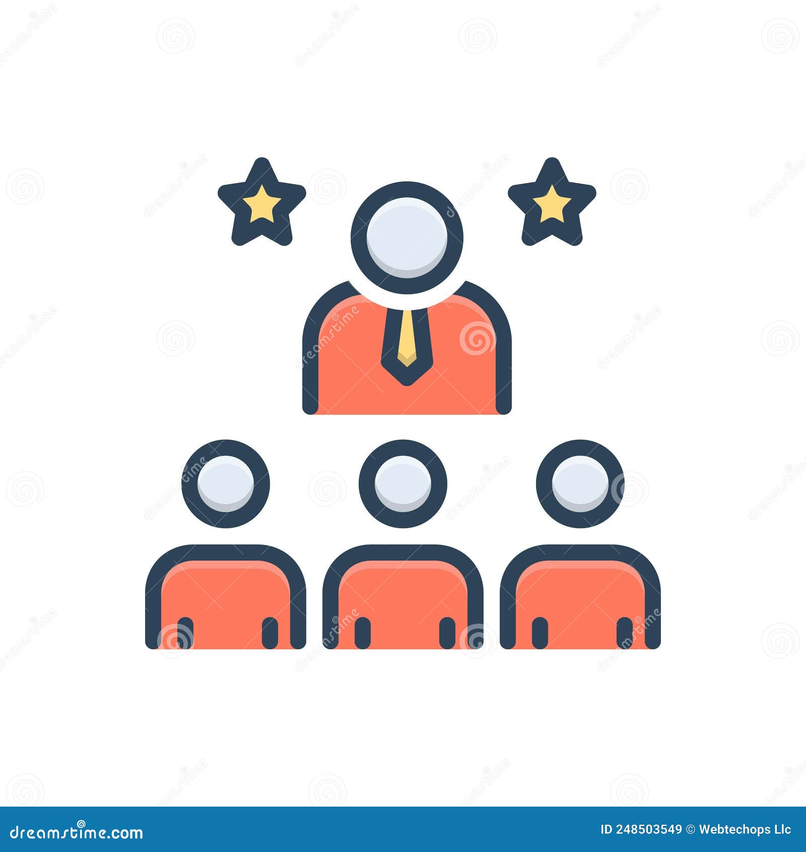 Color Illustration Icon for Dominant, Assertive and Commanding Stock ...