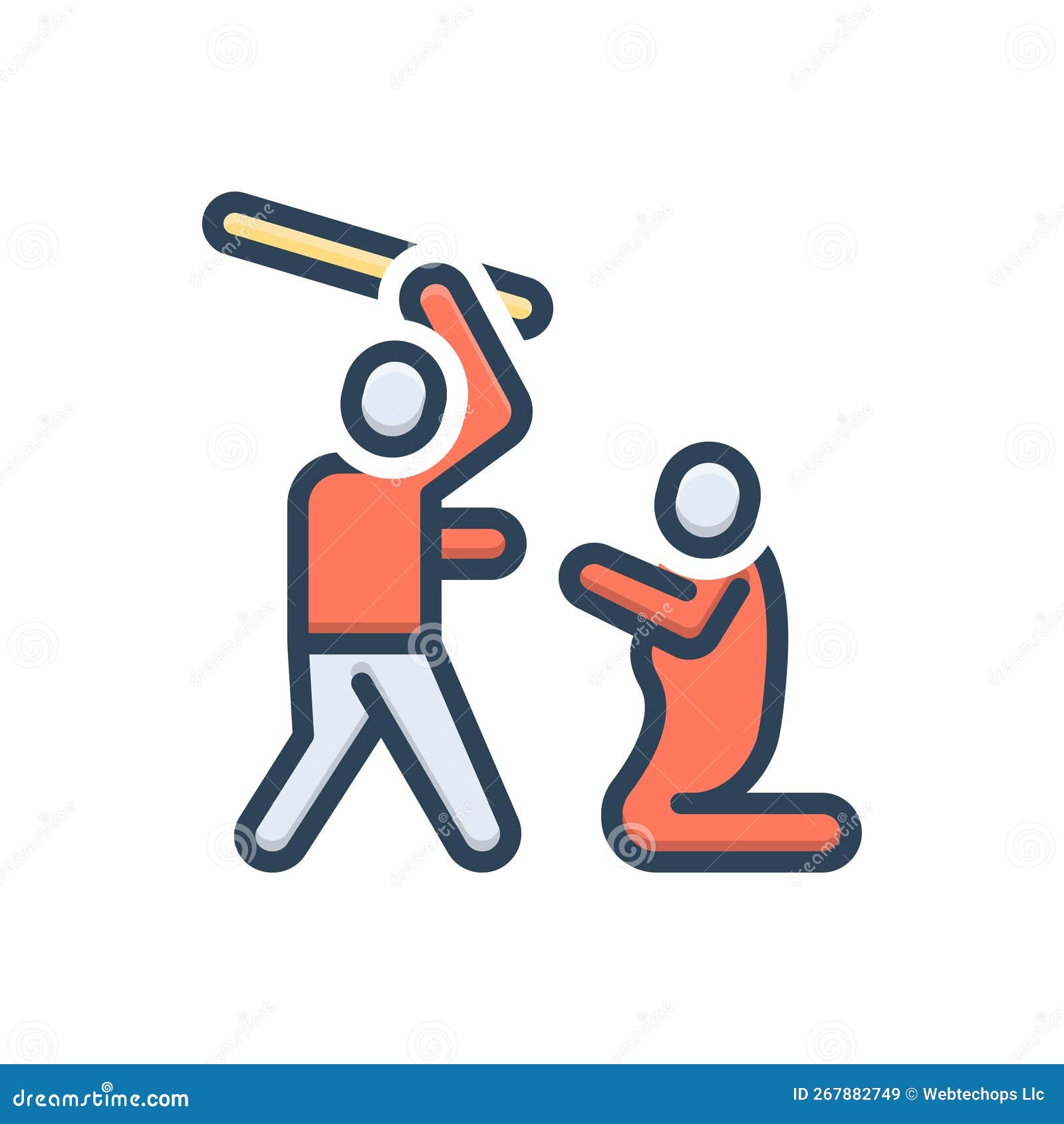 Color Illustration Icon for Dominant, Beating and Whacking Stock Vector ...