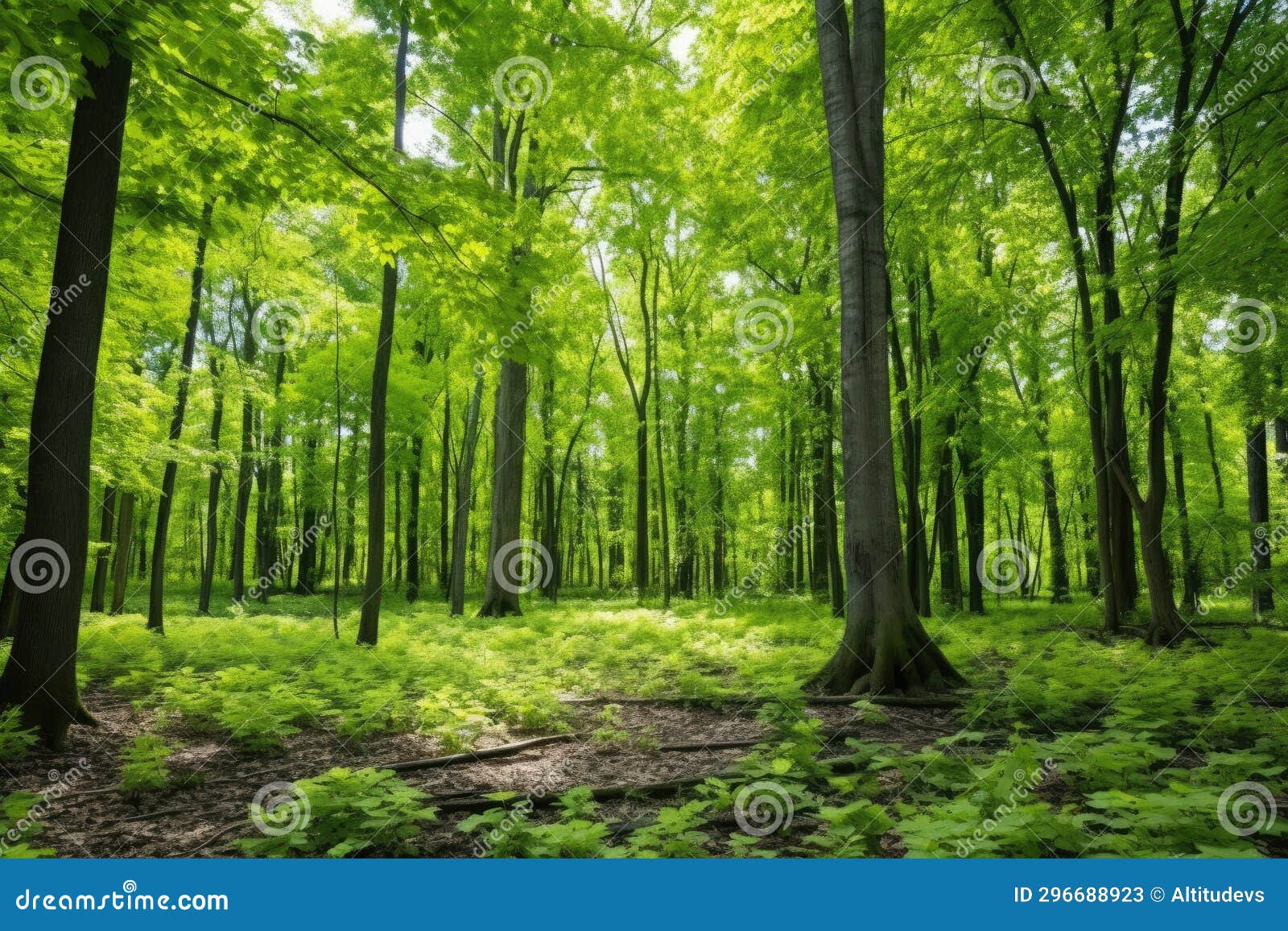 Dominant Tree Species in a Deciduous Forest Stock Image - Image of ...