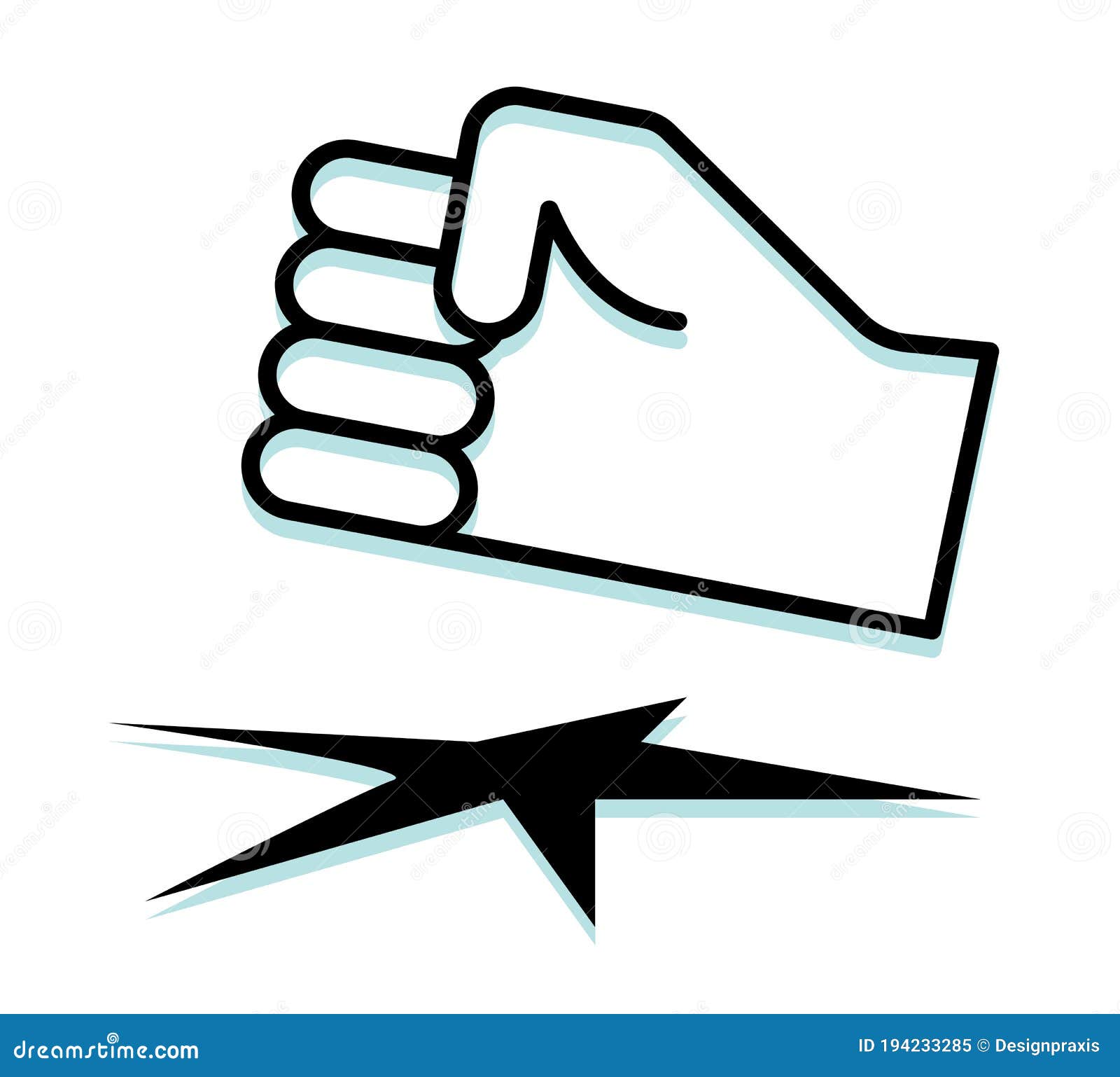 Dominate with Fist - Icon stock vector. Illustration of design - 194233285