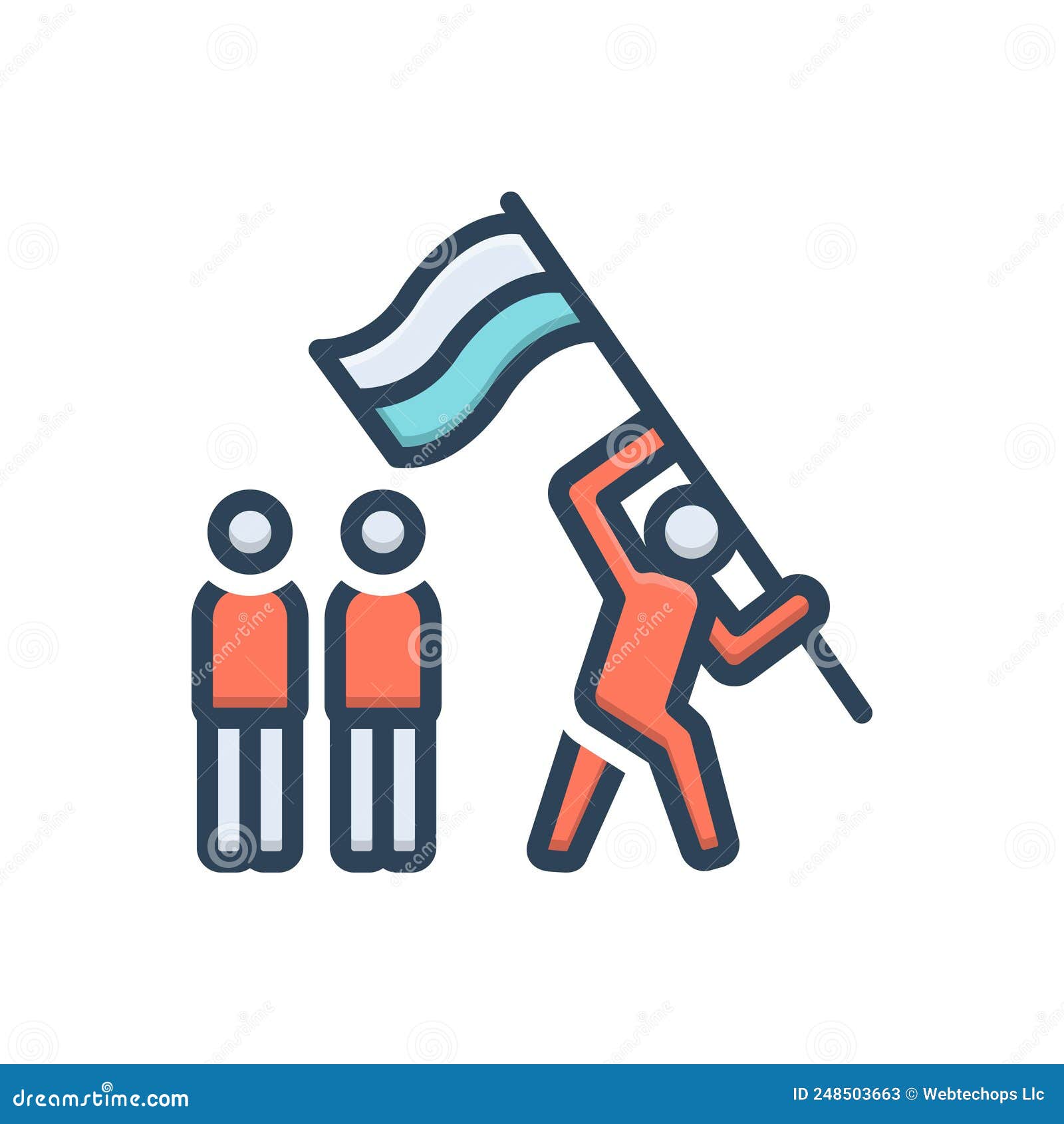 Color Illustration Icon for Dominate, Predominate and Prevail Stock ...