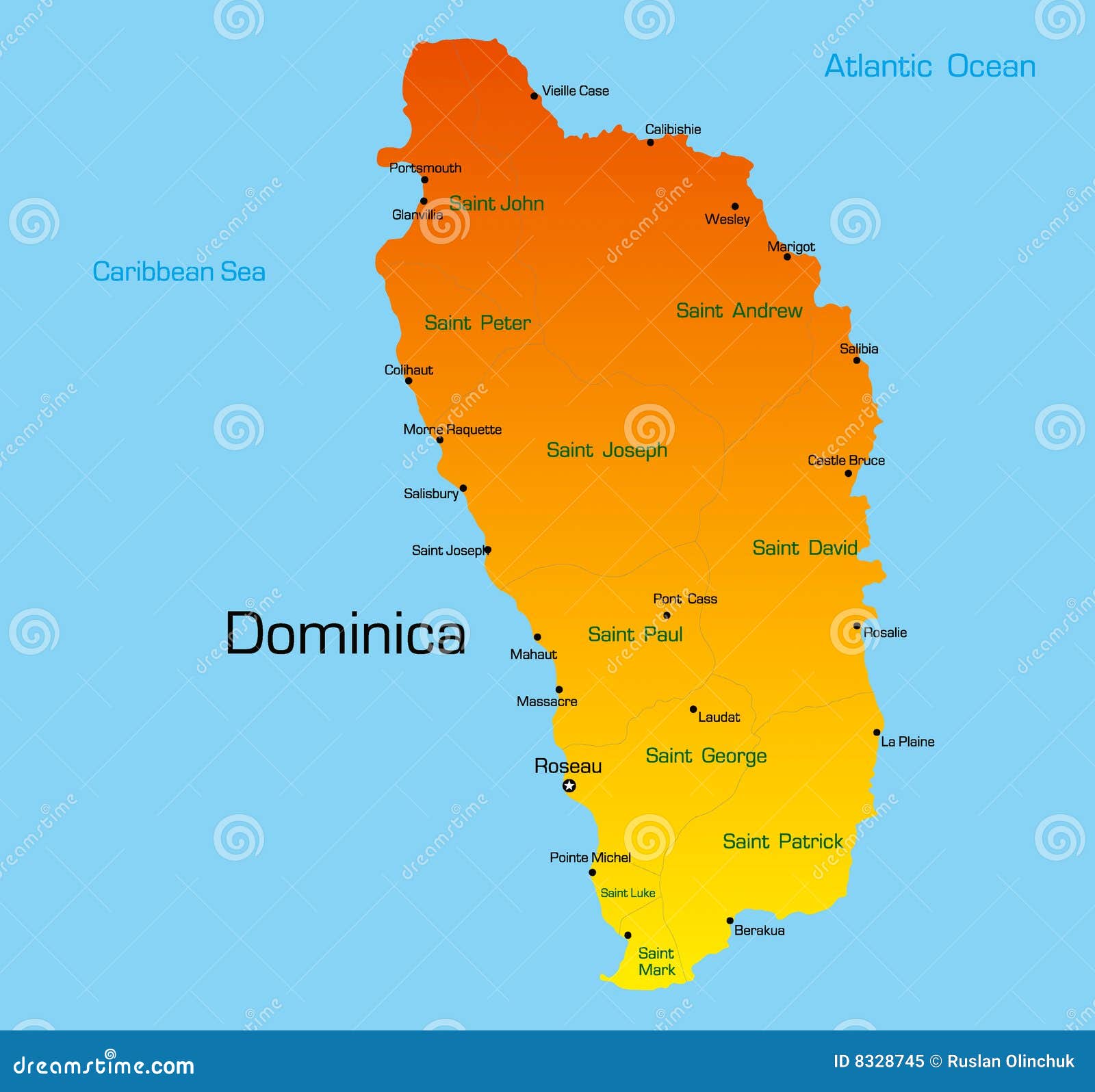 Dominica stock vector. Illustration of borders, artwork - 8328745