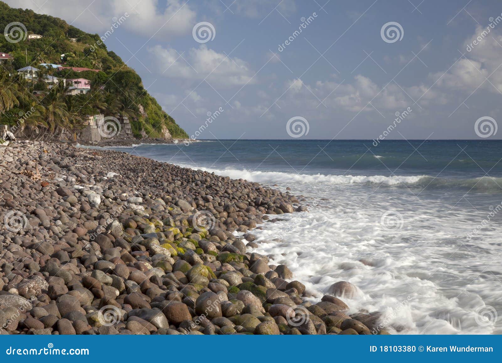 Dominica--Atlantic Side, South End Stock Photo - Image of trees ...