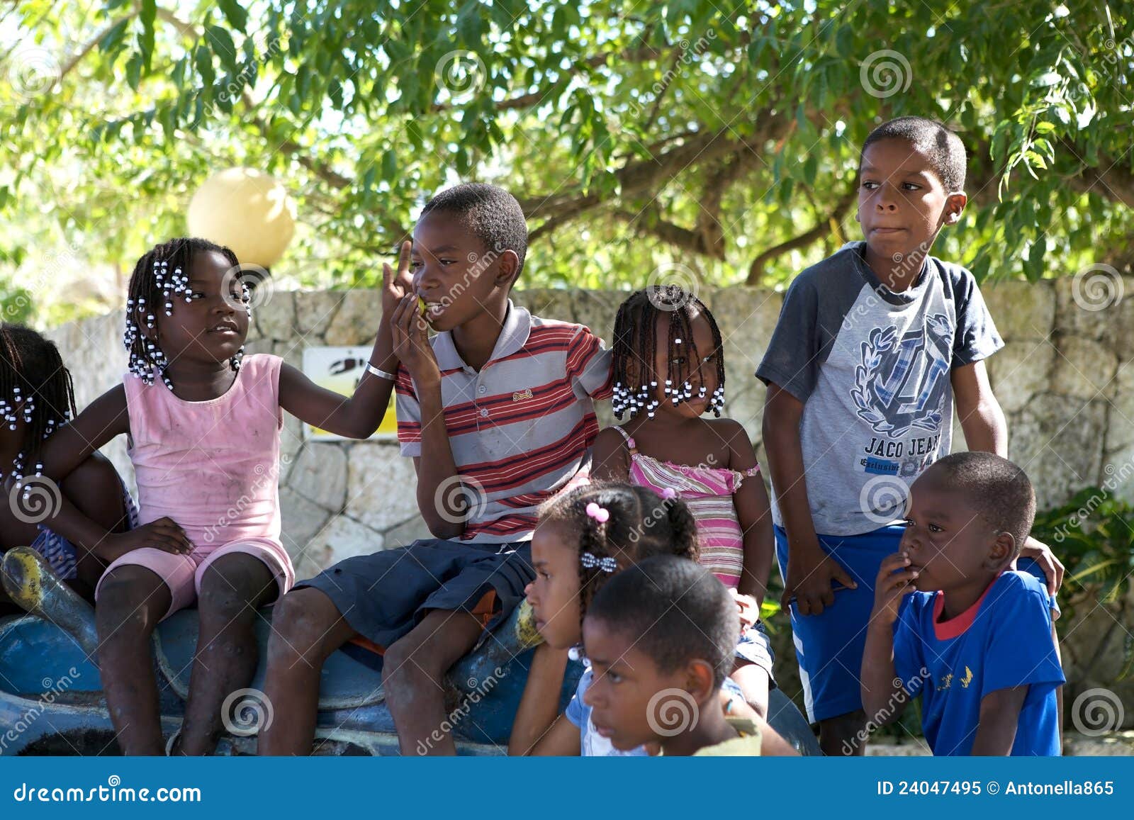 Dominica children editorial image. Image of american - 24047495