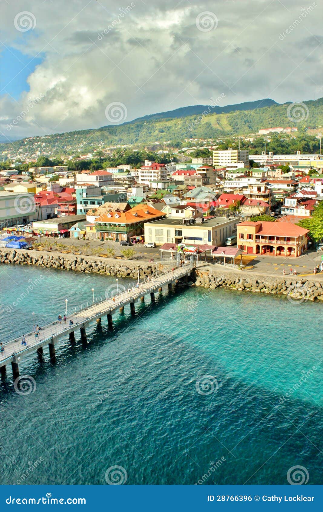 Dominica landscape 4 stock photo. Image of clouds, houses - 28766396