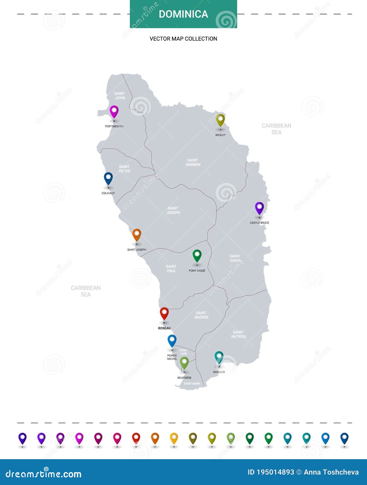 Map Of Dominica Royalty-Free Stock Photography | CartoonDealer.com ...