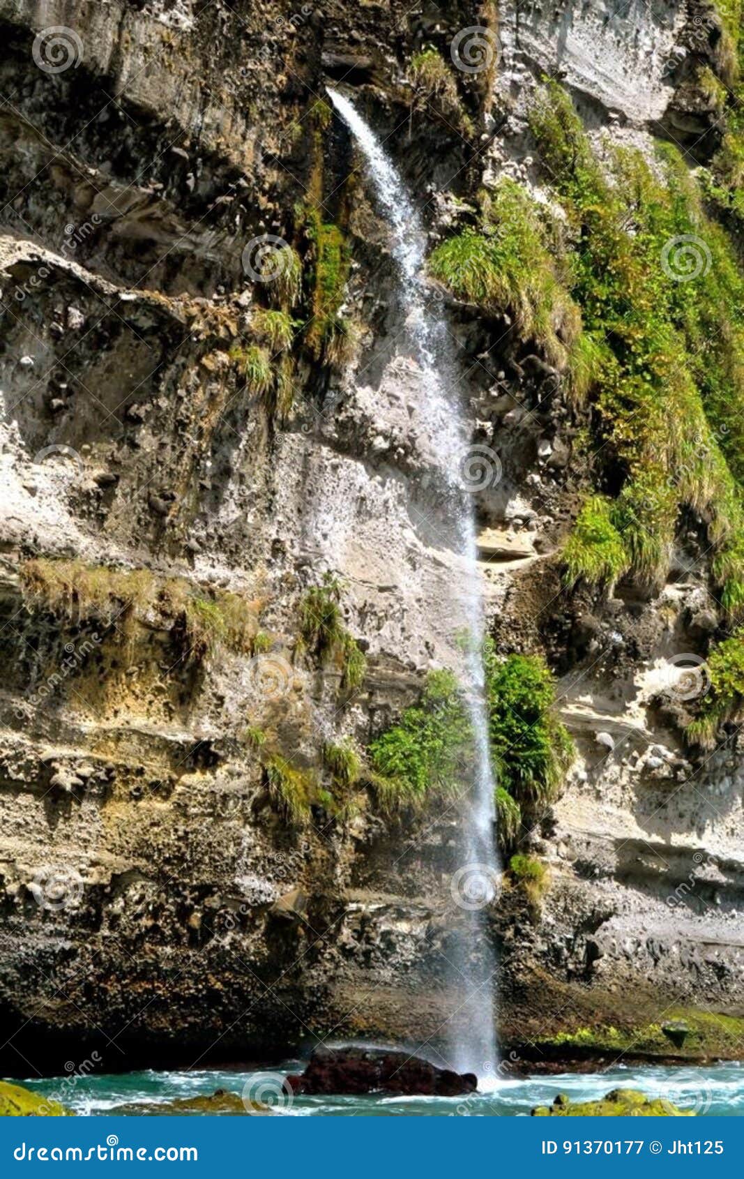 Dominica Waterfall stock image. Image of island, beach - 91370177