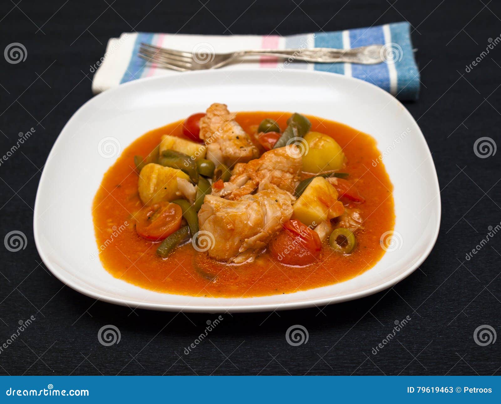Dominican cod dish stock image. Image of tablecloth, bowl - 79619463