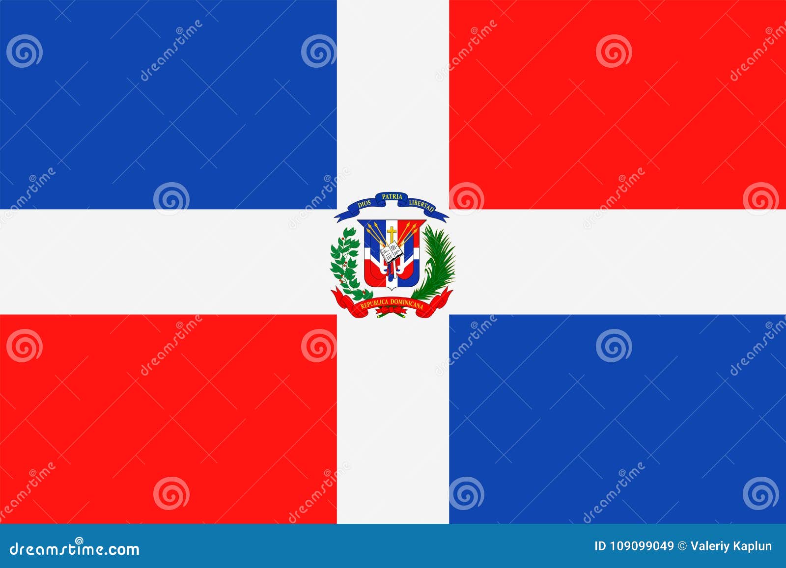 Dominican Republic Flag Vector Flat Icon Stock Illustration ...