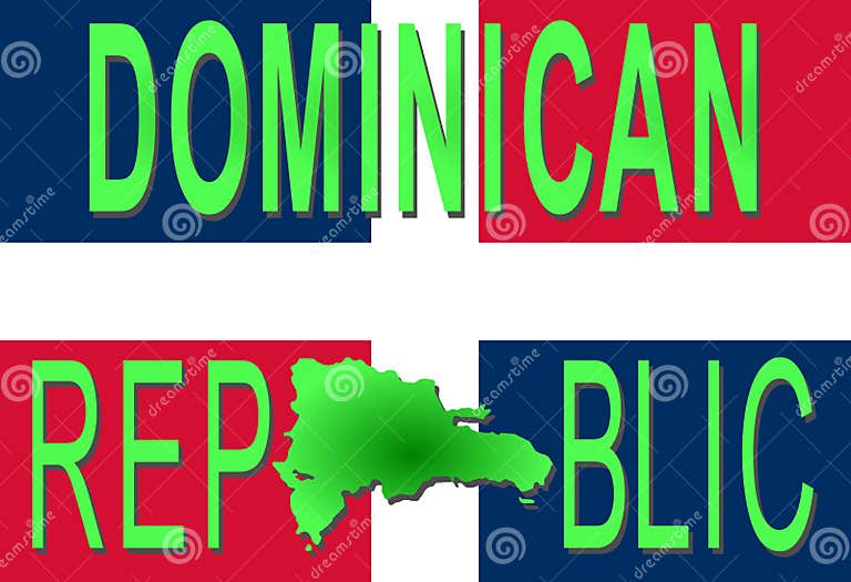 Dominican Republic text stock vector. Illustration of dominican - 3886388