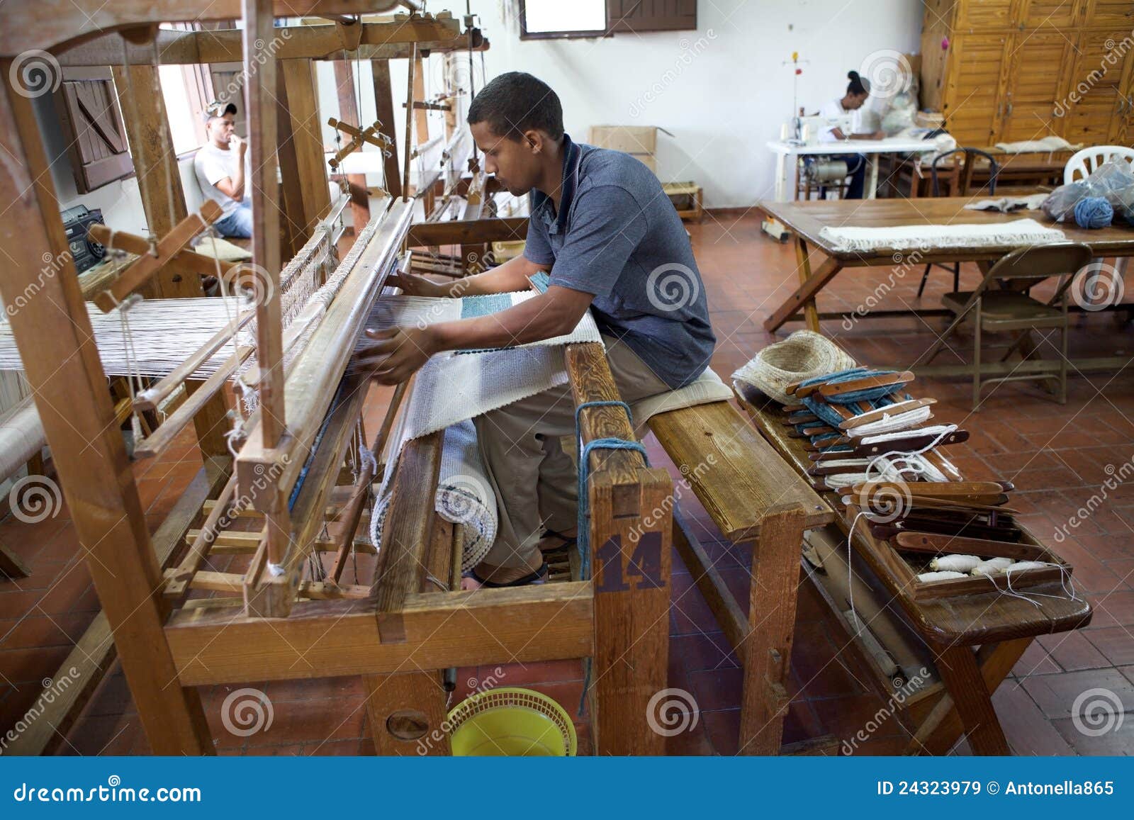Dominican textile editorial stock image. Image of machine - 24323979