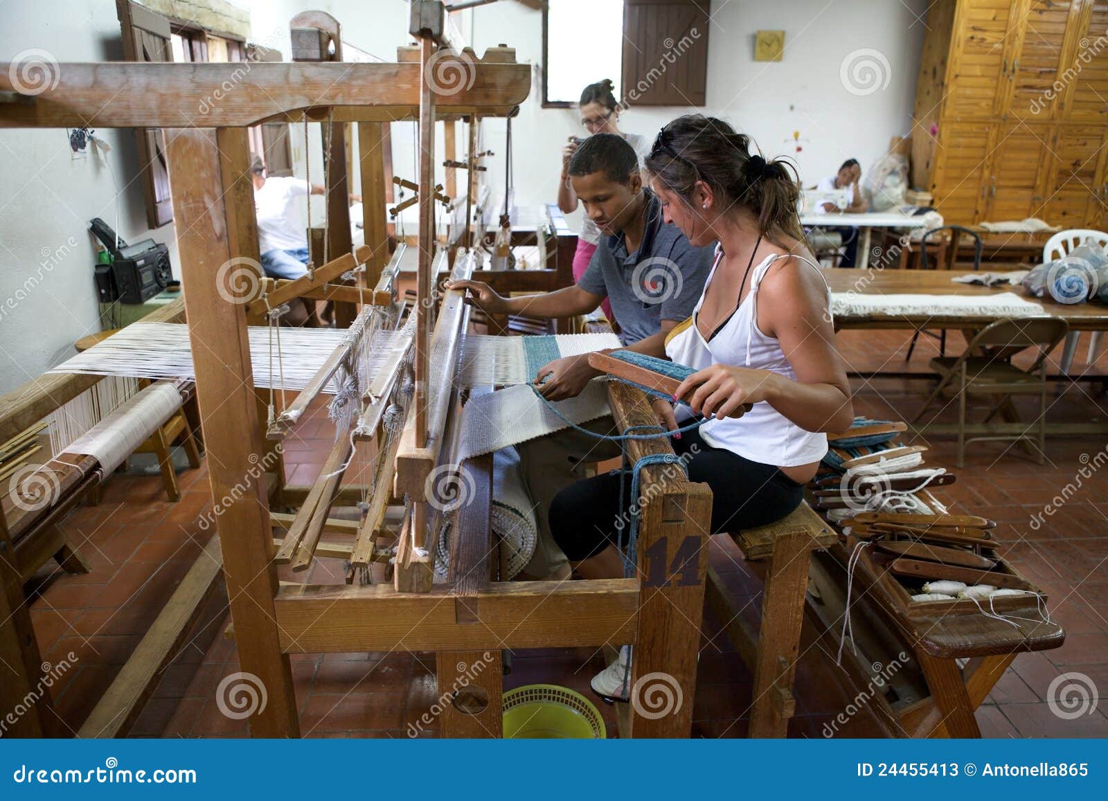 Dominican textile editorial stock photo. Image of income - 24455413
