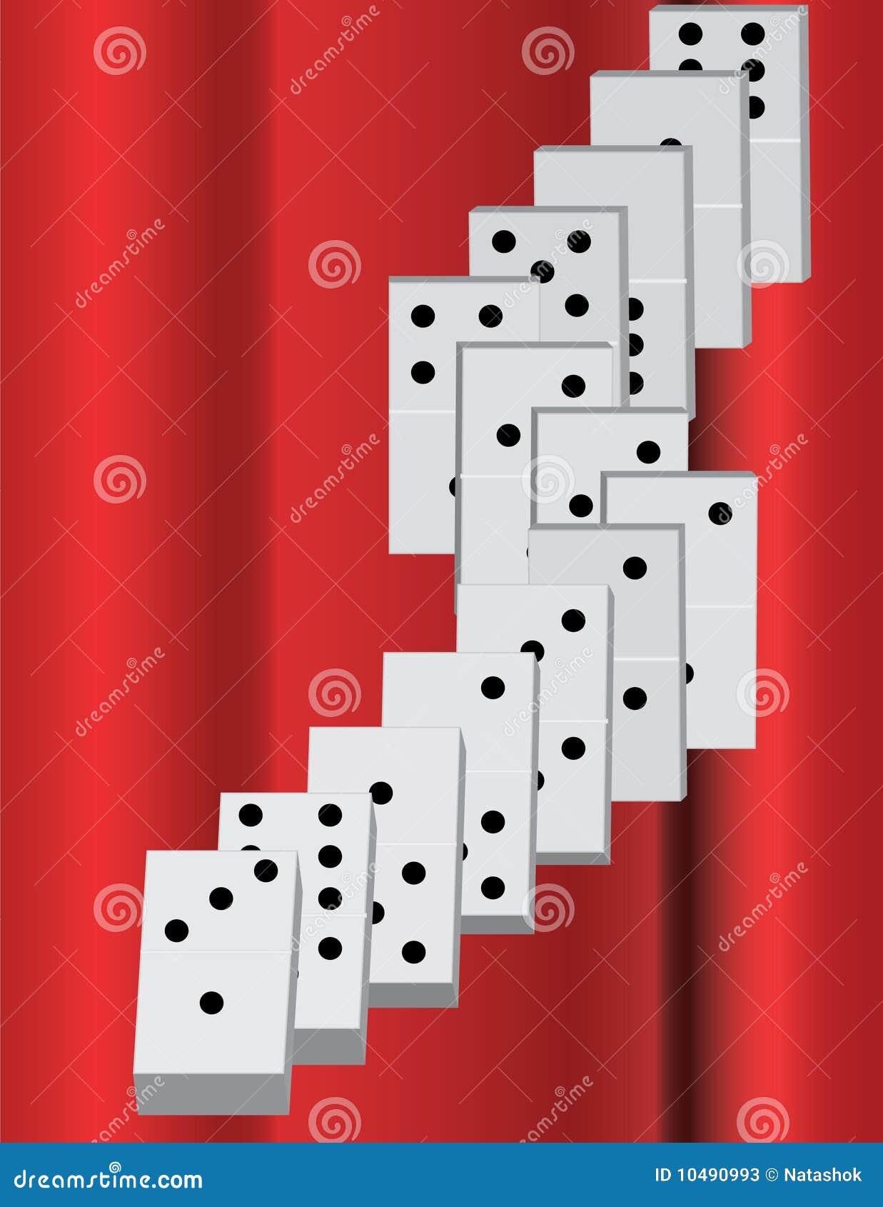 Domino stock vector. Illustration of rectangle, spotted - 10490993