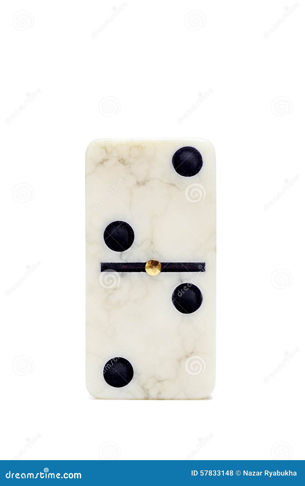 Domino Closeup on White Background Stock Photo - Image of action ...