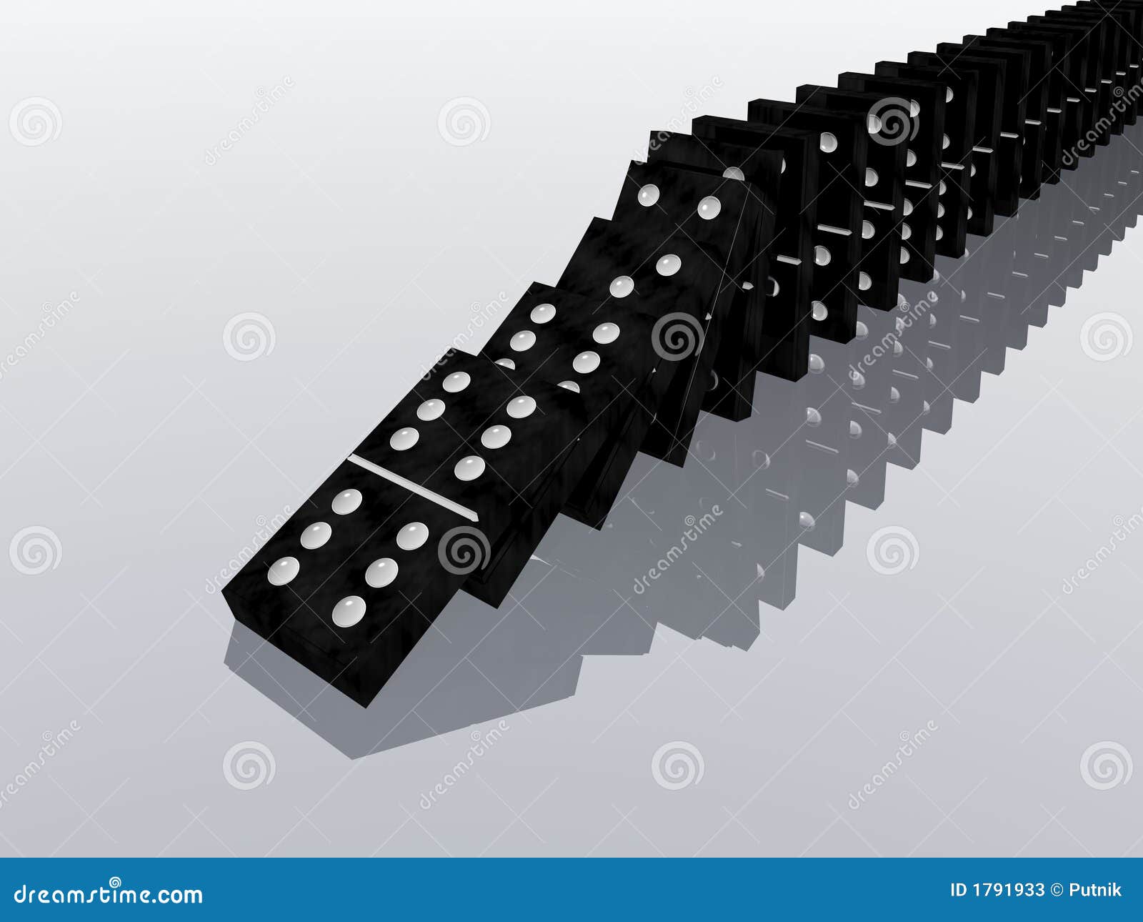 Domino effect stock illustration. Illustration of effect - 1791933
